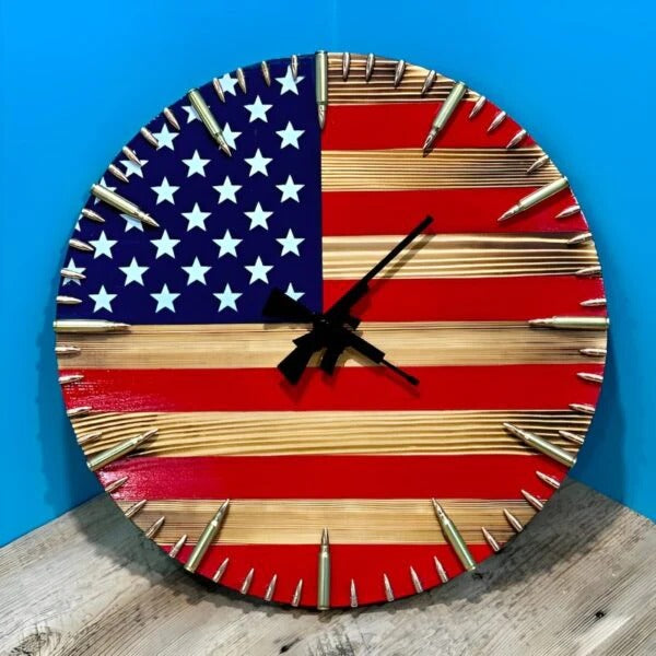Handmade American Flag Clock – Feanatic
