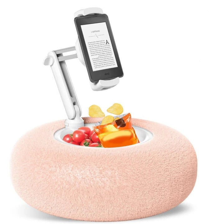 Bed Reading Pillow, Plush Fabric with Integrated Phone Holder – Feanatic