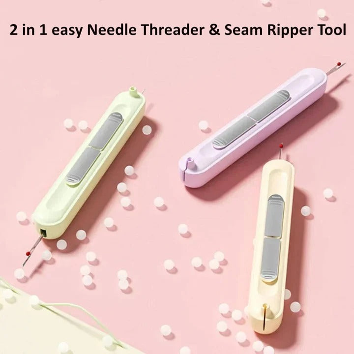 Portable Needle Threader & Seam Ripper Tool for Embroidery and Quiltin ...