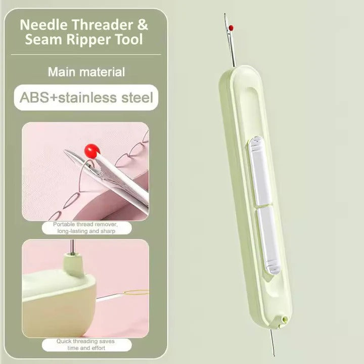 Portable Needle Threader & Seam Ripper Tool for Embroidery and Quiltin ...