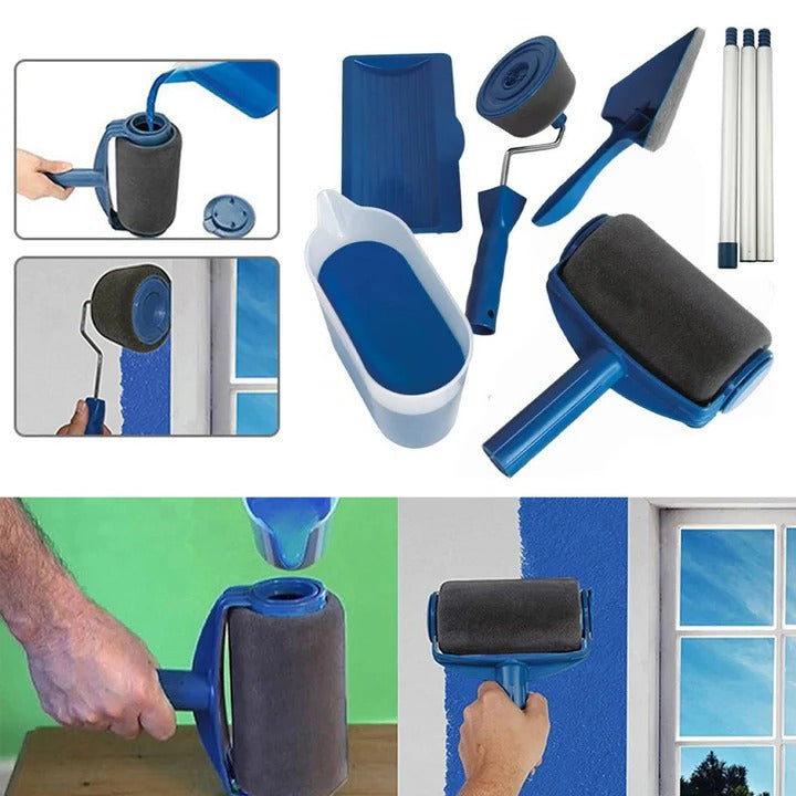 Paint Roller Kit, Self Filling Wall Painter, Corner Edger Tool, Refill ...