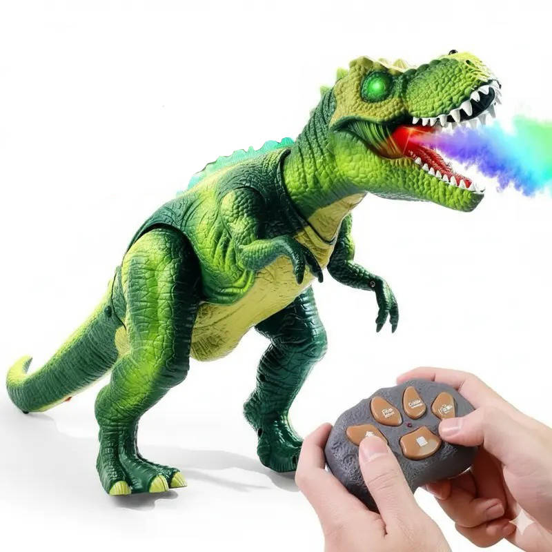 Remote Control T Rex Dinosaur Toy with Mist Spray & Roaring Sounds, La ...